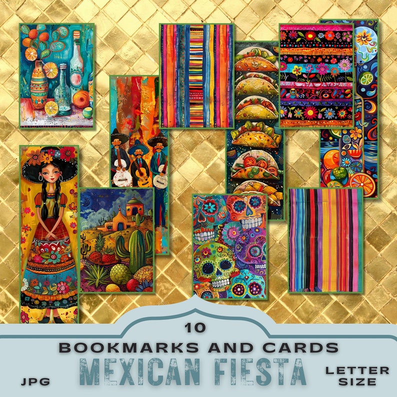 Mexican Fiesta Junk Journal Kit: Printable Ephemera and Pages (JPG ...