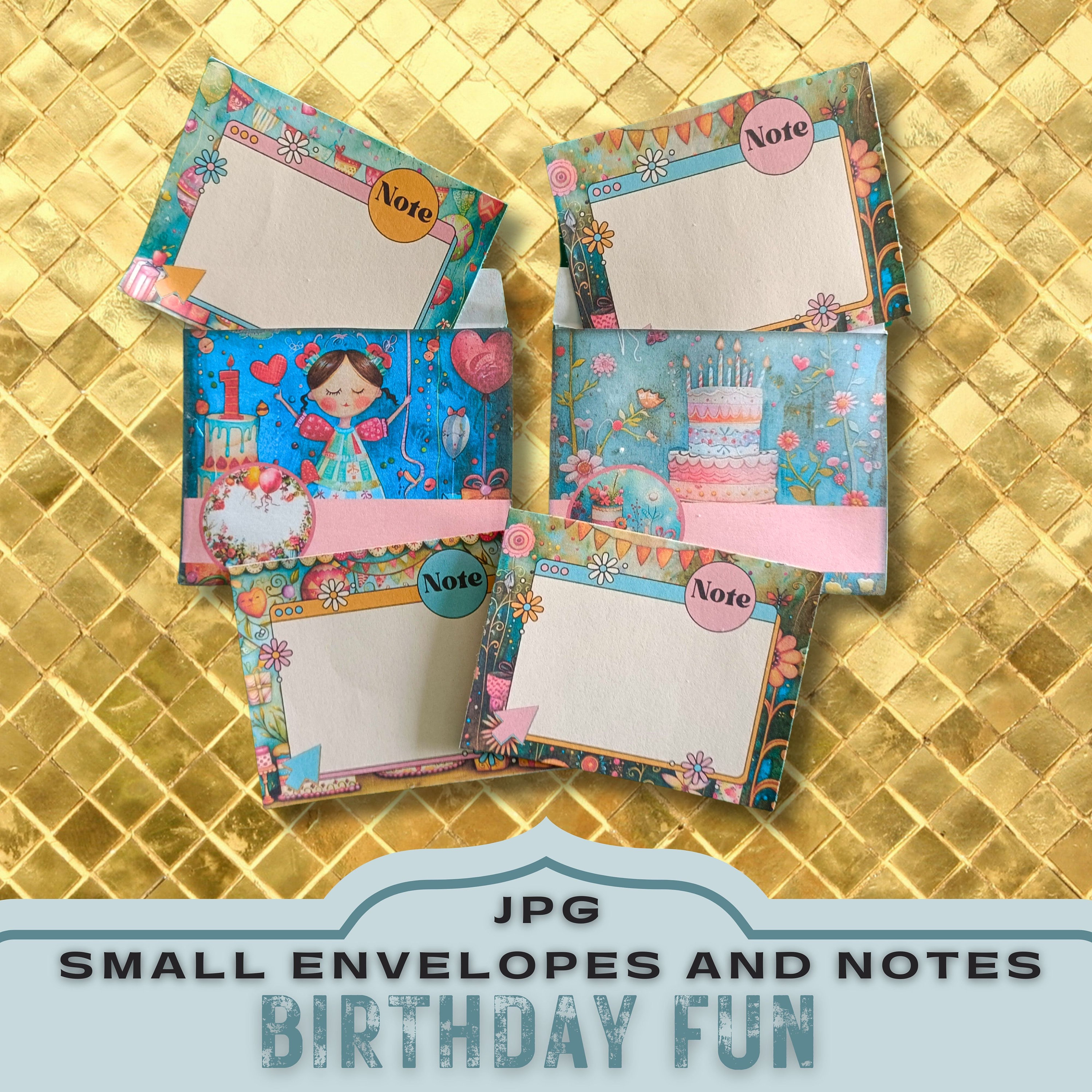 Birthday Fun Printable Envelopes, Print and Cut Small Envelopes for ...