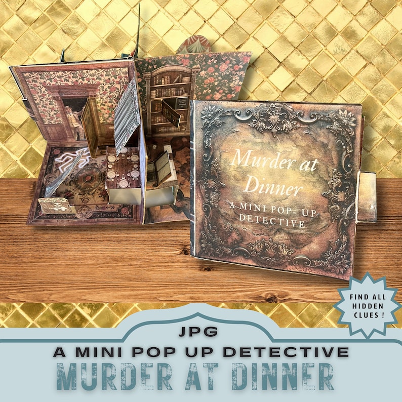 Pop up Detective Printable Pop up Book Kit, Journal Folio, Mini Pop up ...
