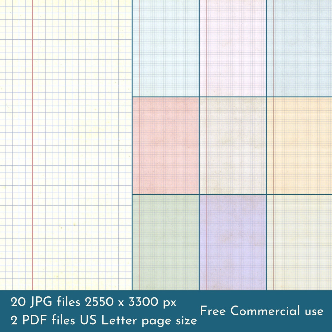 Old Graph Paper, Coordinate Paper, Grid Paper, Squared Paper. Pastel ...