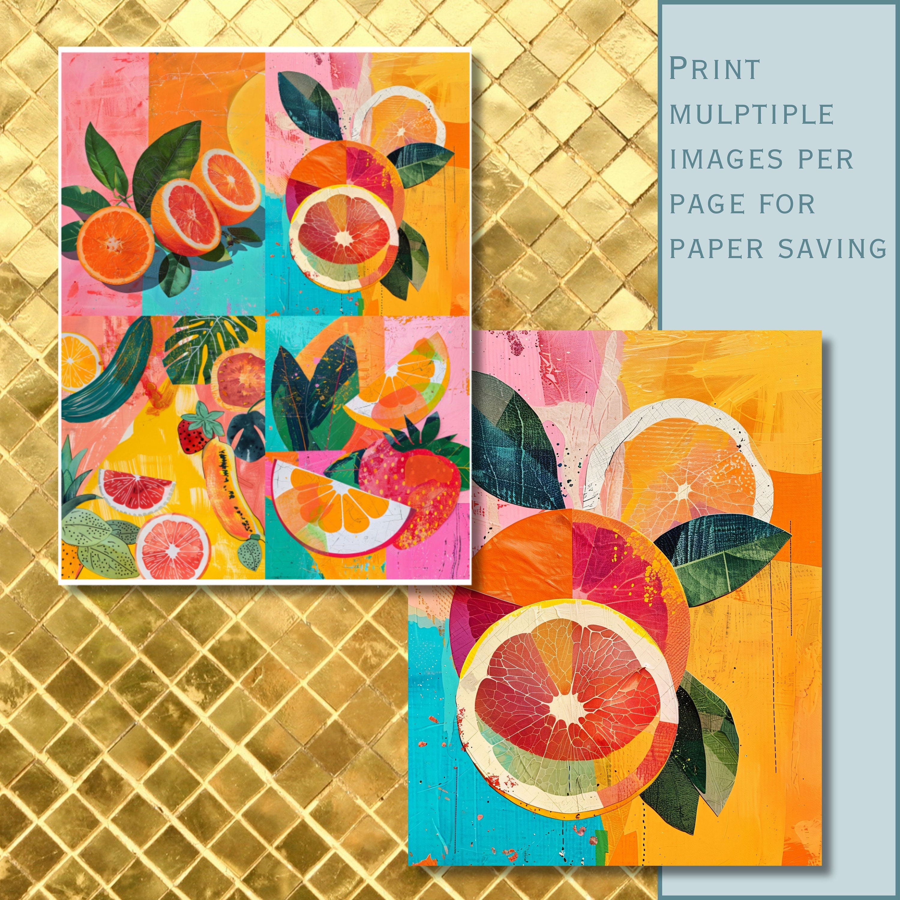 Tropical Fruit Summer Background Images. PDF Files and Printable JPEG ...