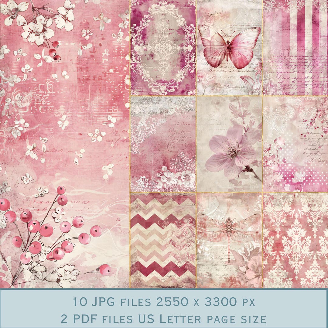 Berry Pink Background Images. PDF Files and Printable JPEG Files ...