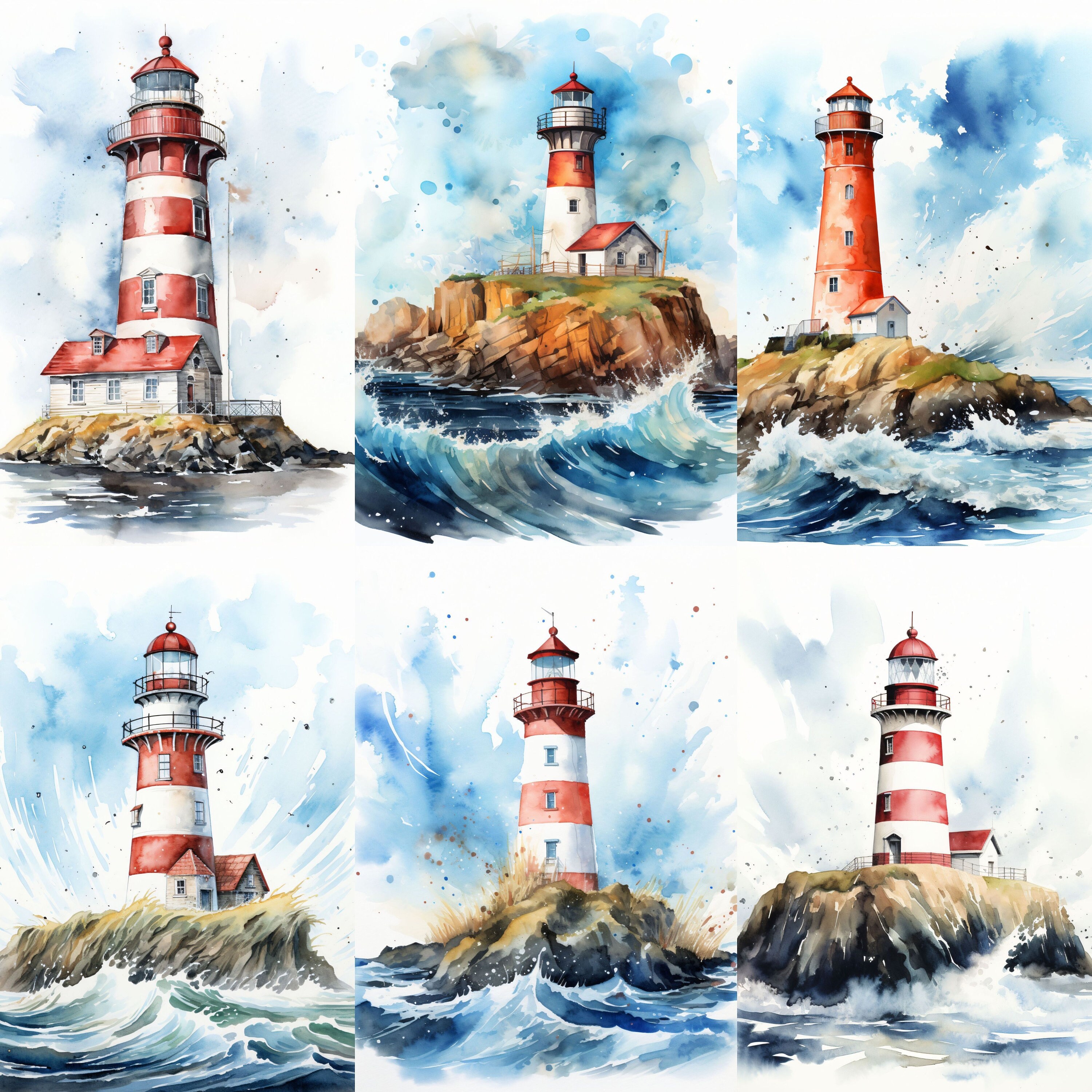 Lighthouse. PDF File and Printable JPEG Files. 300dpi. - Etsy