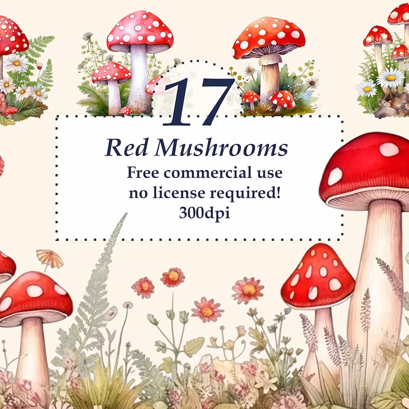 Red Mushroom - Etsy