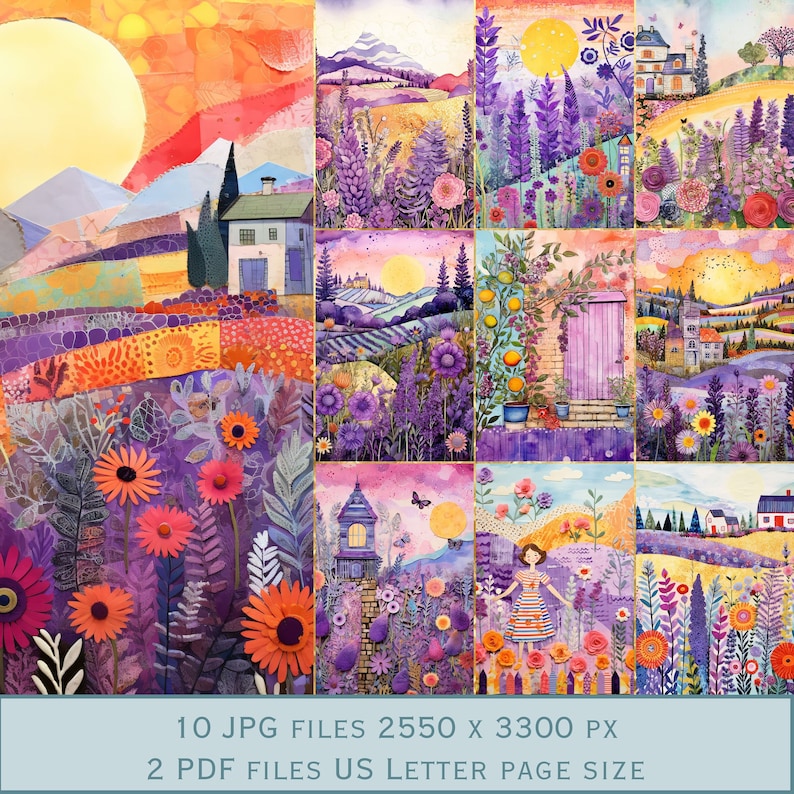 Lavender Joy Background Images. PDF Files and Printable JPEG Files ...