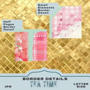 Pastel Tea Time Digital Kit, Cardmaking, Journal Kit Printable. Tea ...