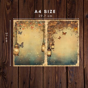 Vintage Magical Fireflies, Premade Junk Journal Printable Half Pages ...