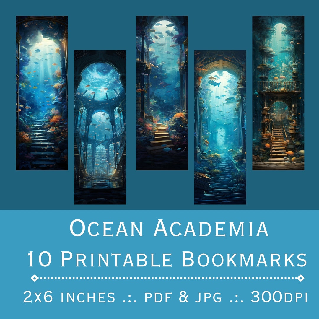 Ocean Academia Bookmarks: Printable Deep Sea Designs (PDF & JPEG) - Etsy