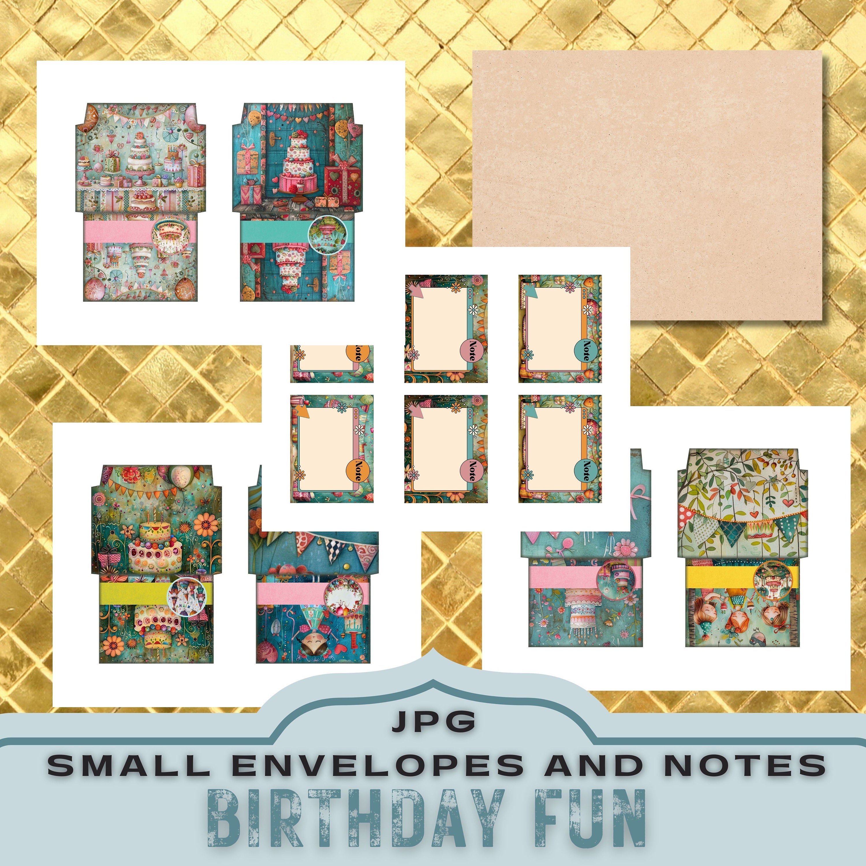 Birthday Fun Printable Envelopes, Print and Cut Small Envelopes for ...