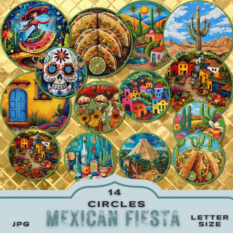 Mexican Fiesta Junk Journal Kit: Printable Ephemera and Pages (JPG ...
