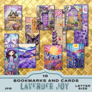 Lavender Joy Junk Journal Kit, Half Pages, Full Pages, Cards, Tags ...