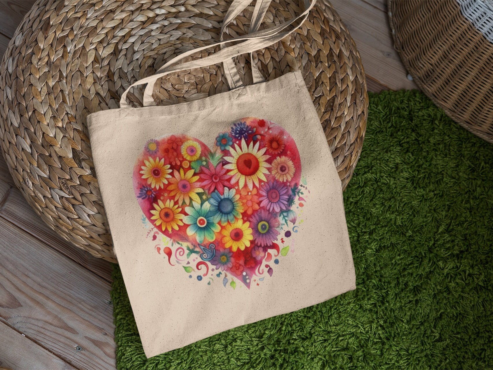 Rainbow Heart Clip Art, Png. Watercolor Clip Art. Rainbow Flowers ...