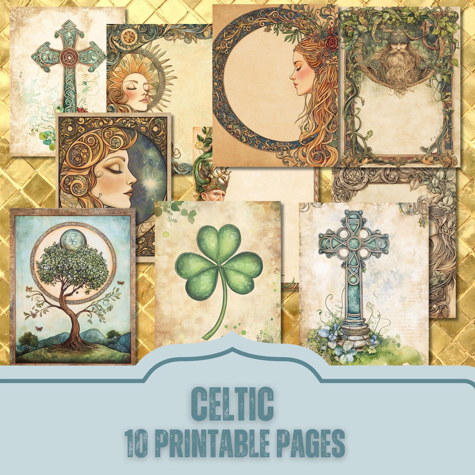 Celtic Background Images: Irish Designs (digital Download) - Etsy