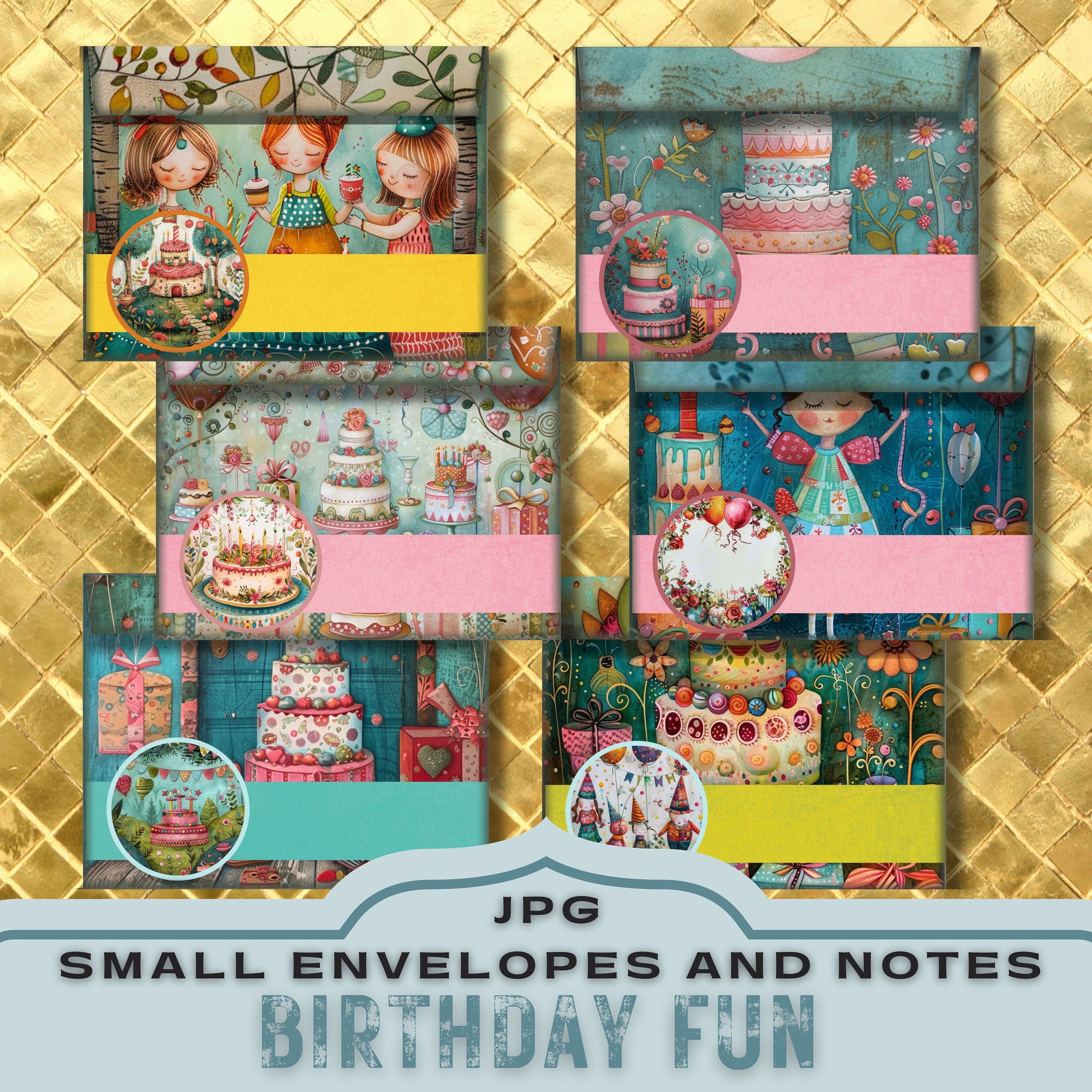Birthday Fun Printable Envelopes, Print and Cut Small Envelopes for ...