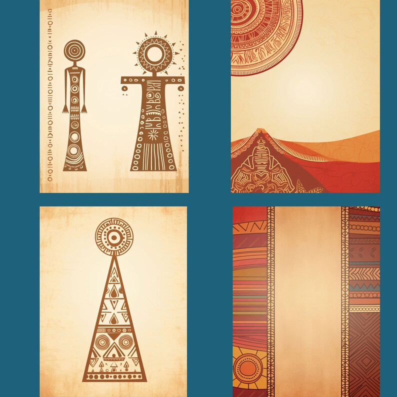 African Style Background Images. PDF Files and Printable JPEG - Etsy