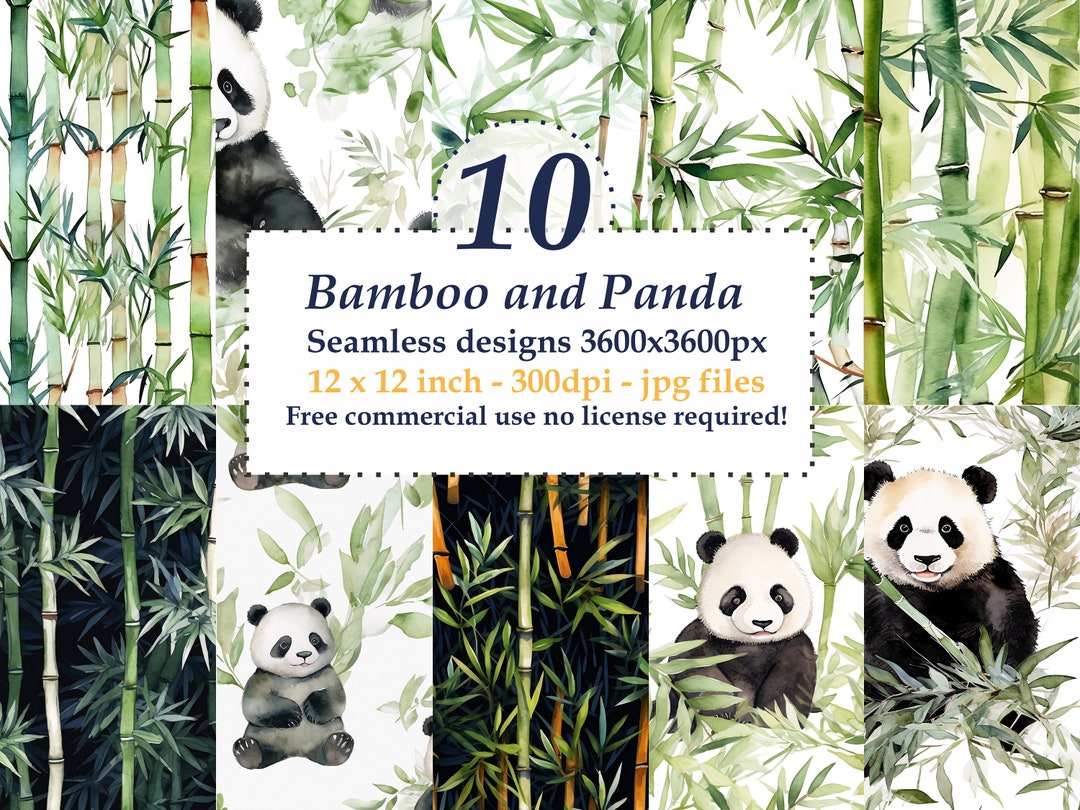 Bamboo Seamless Designs. Digital Paper Sublimation Pack, Bamboo ...
