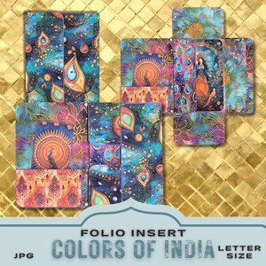 Colors of India Junk Journal Kit, Half Pages, Full Pages, Cards, Tags ...