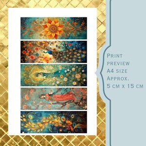 Colors of India Bookmarks: Printable Indian Art, 10 Designs (PDF & JPEG ...