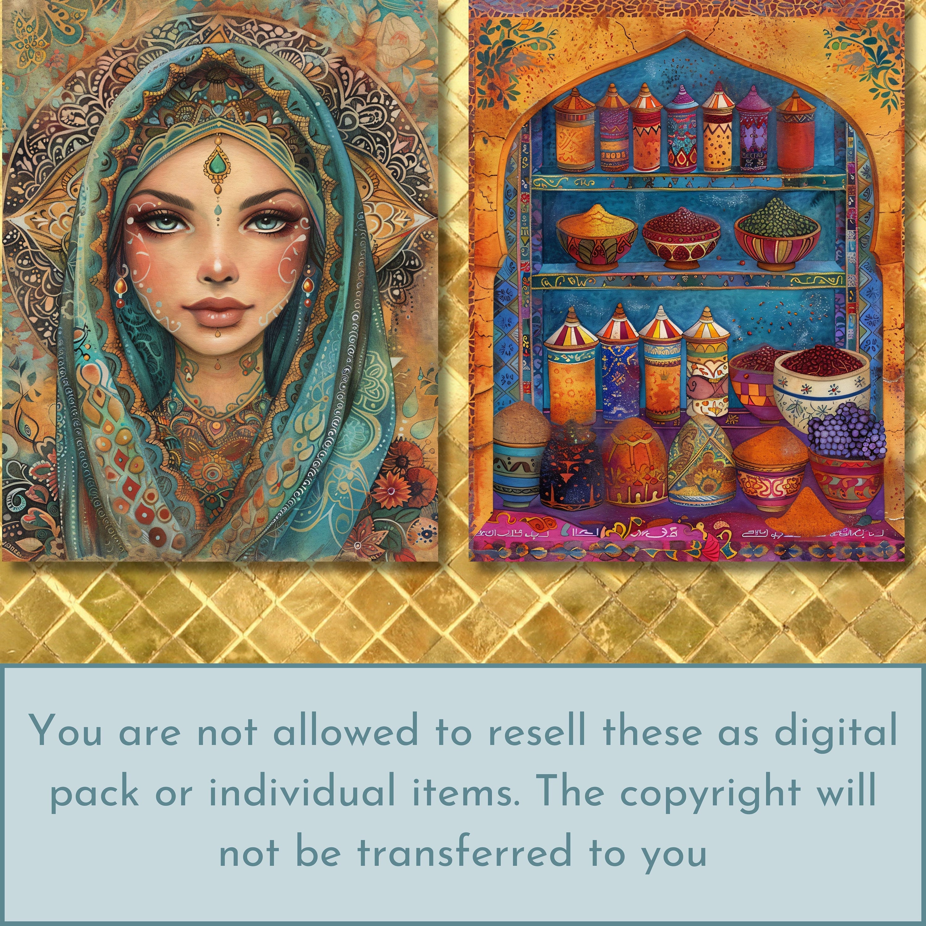 Arabian Dream Background Images. PDF Files and Printable JPEG Files ...