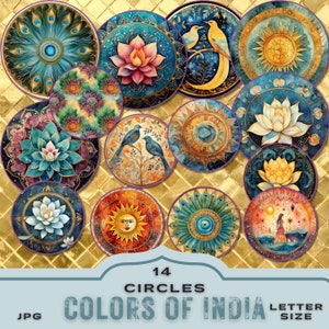 Colors of India Junk Journal Kit, Half Pages, Full Pages, Cards, Tags ...