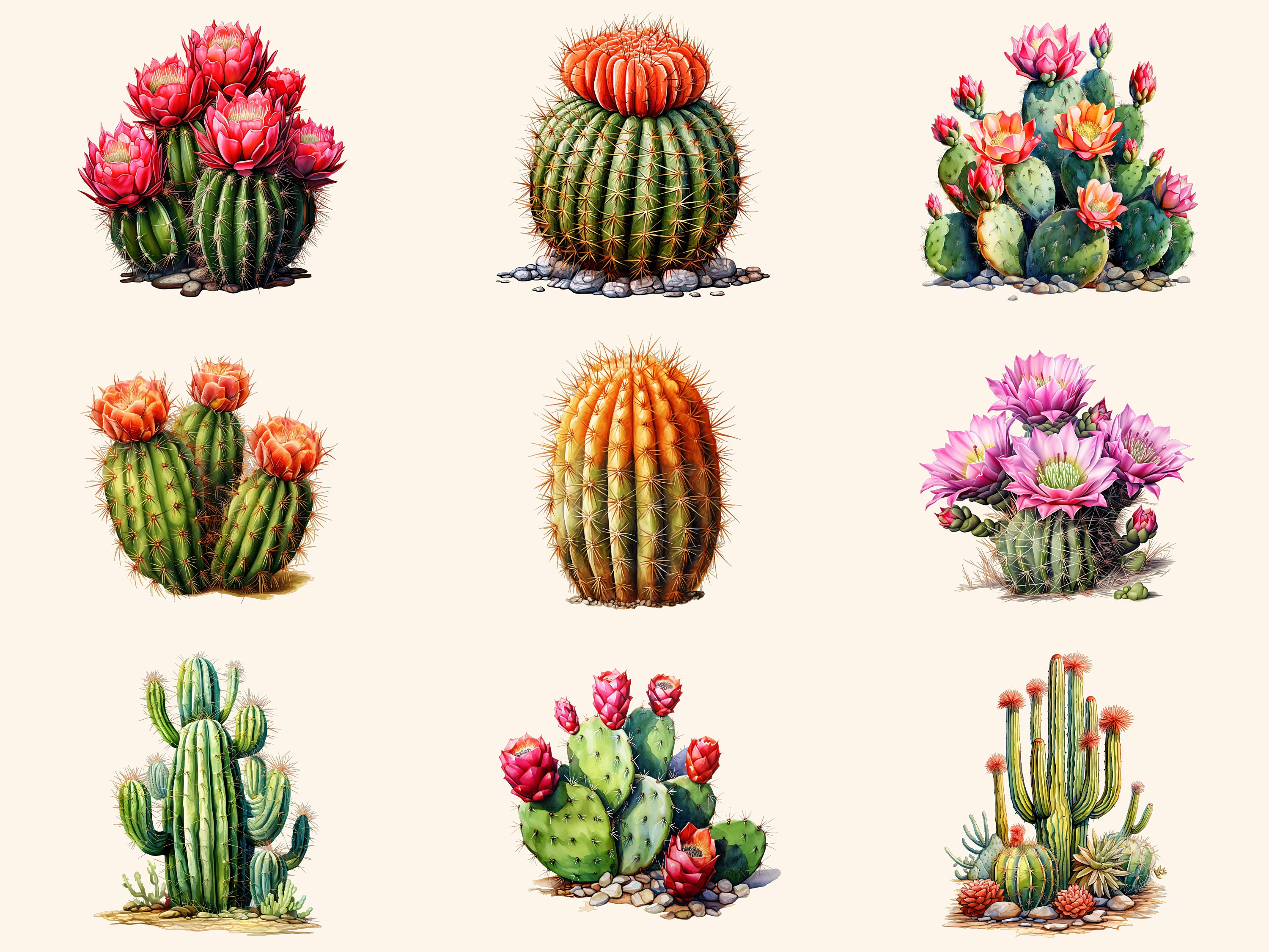 Cactus Clipart. Succulent Clipart Summer Clipart. Junk - Etsy