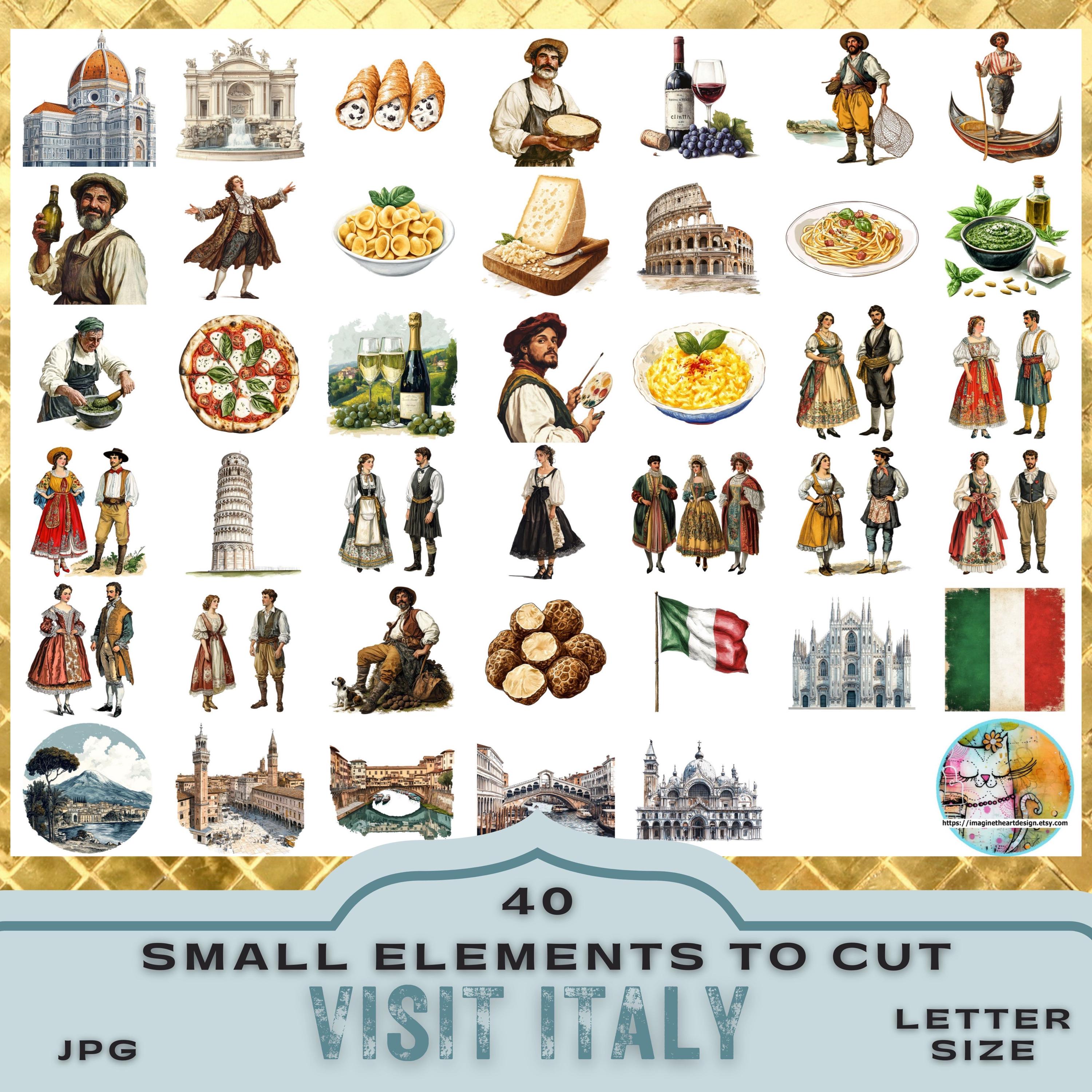 Italian Renaissance Digital Paper: Seamless Designs & Fussy Cuts (JPEG ...