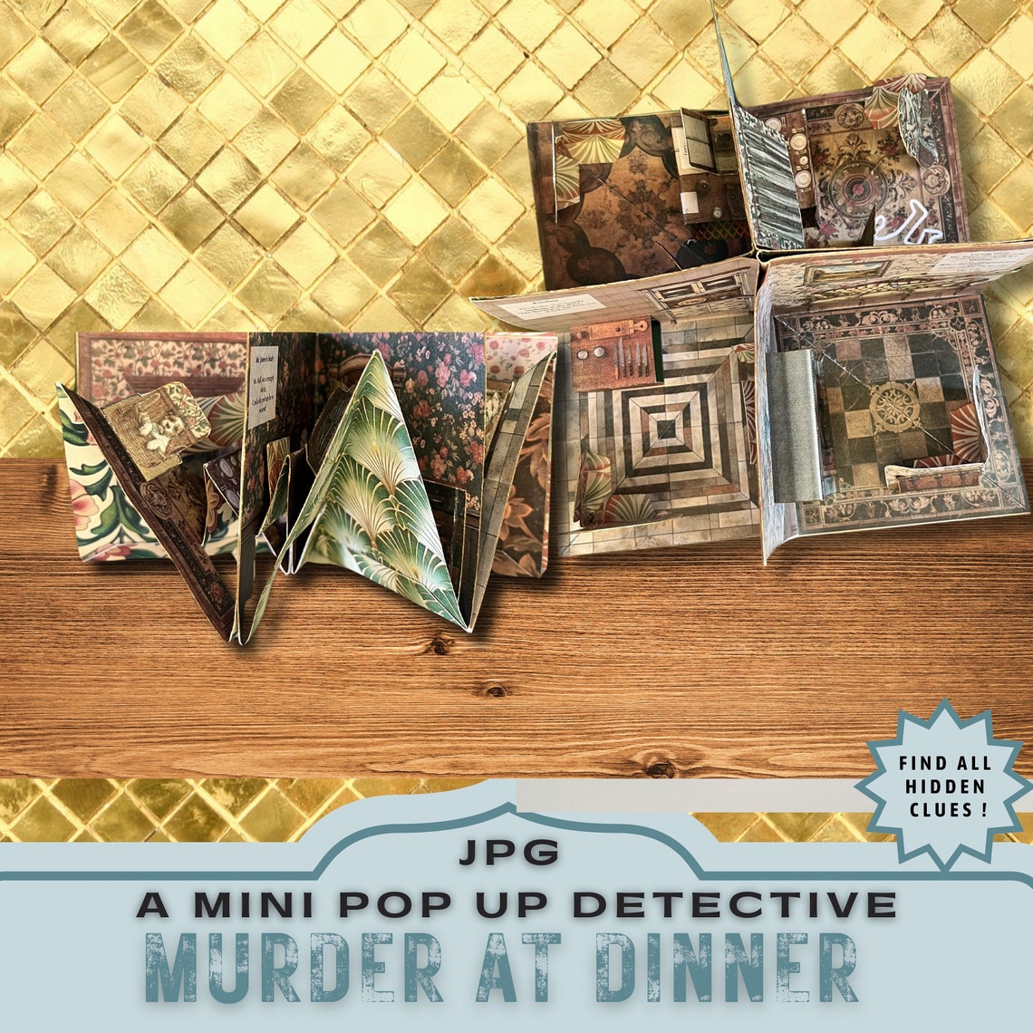 Pop up Detective Printable Pop up Book Kit, Journal Folio, Mini Pop up ...