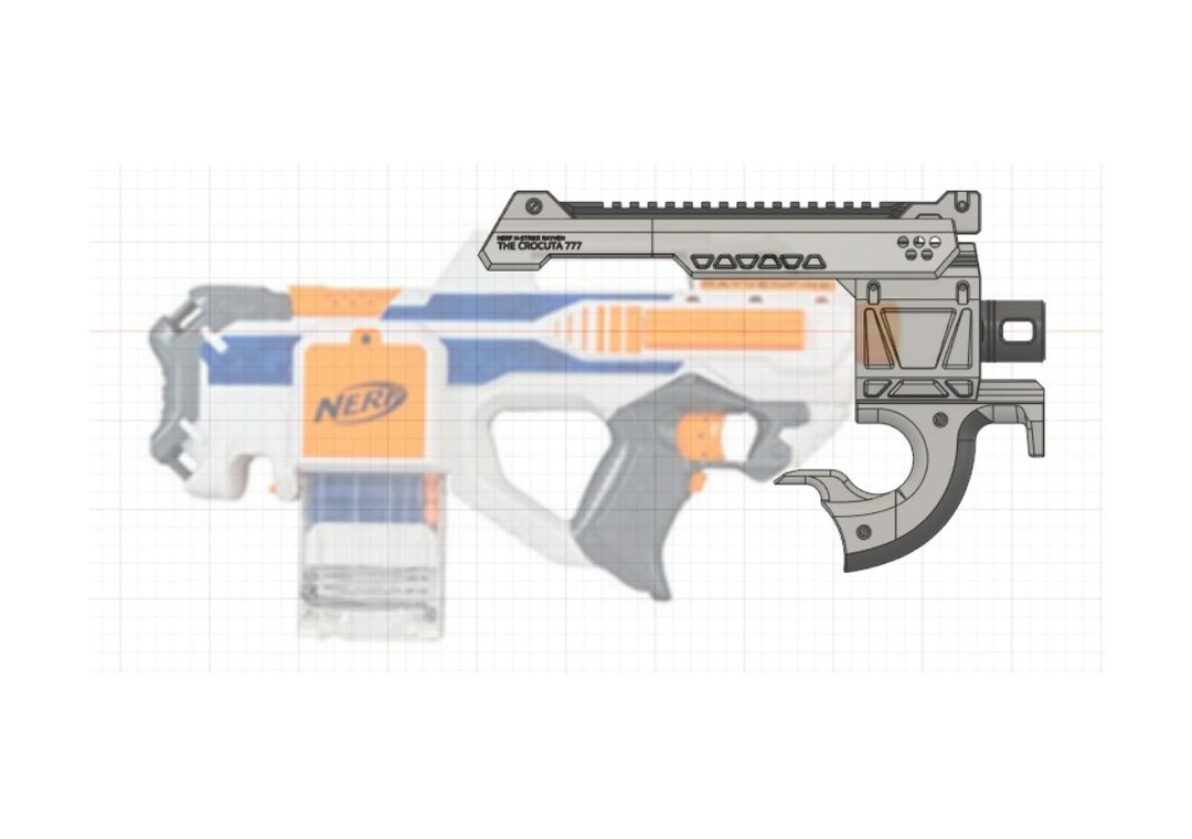 Nerf Rayven Rayvenfire Mod the Crocuta 777 Type AB stl File Only - Etsy
