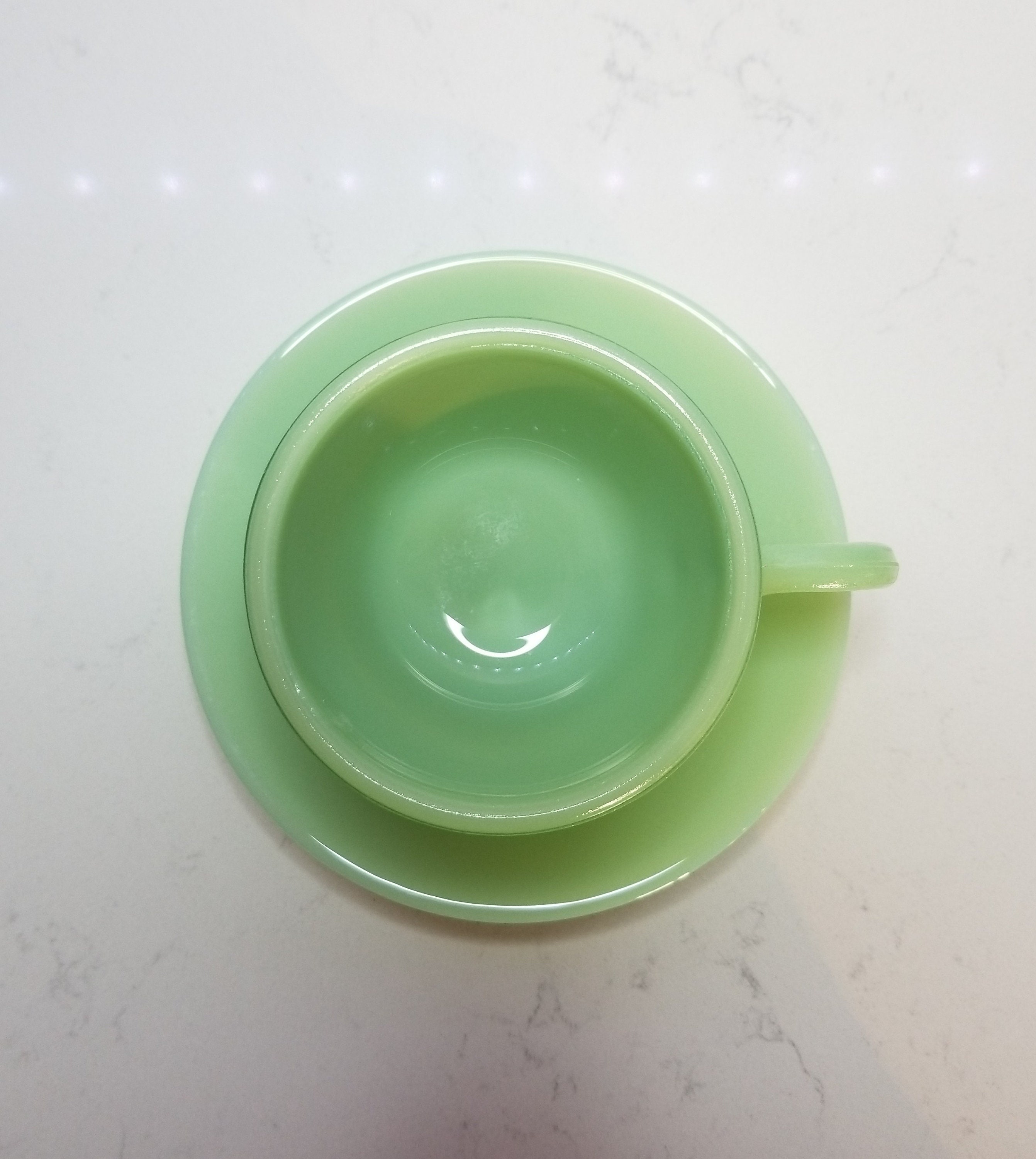 Rare Fire King Jadeite St. Denis Cup and Saucer - Etsy
