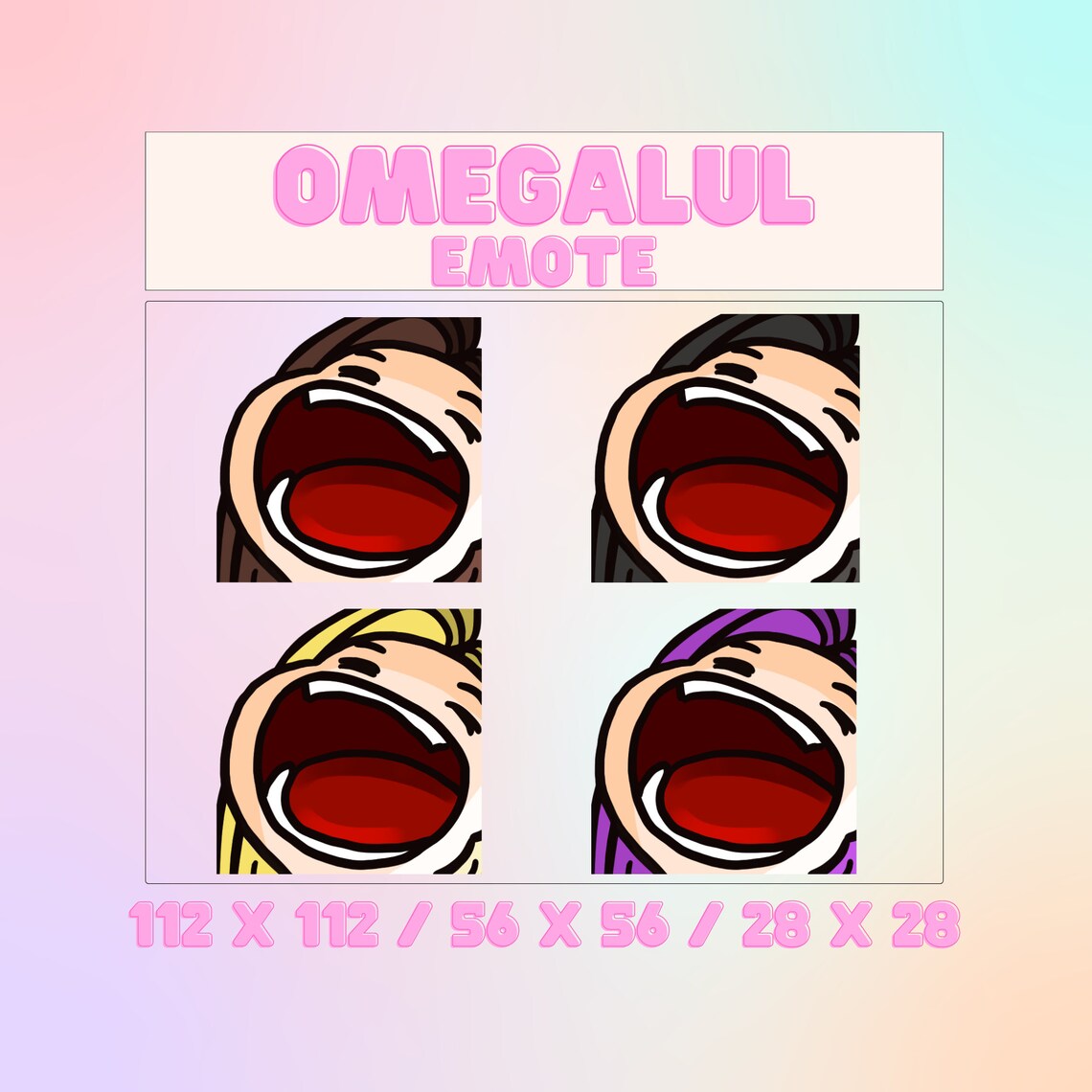 Omegalul Twitch Discord Emote Cute Funny Emote - Etsy