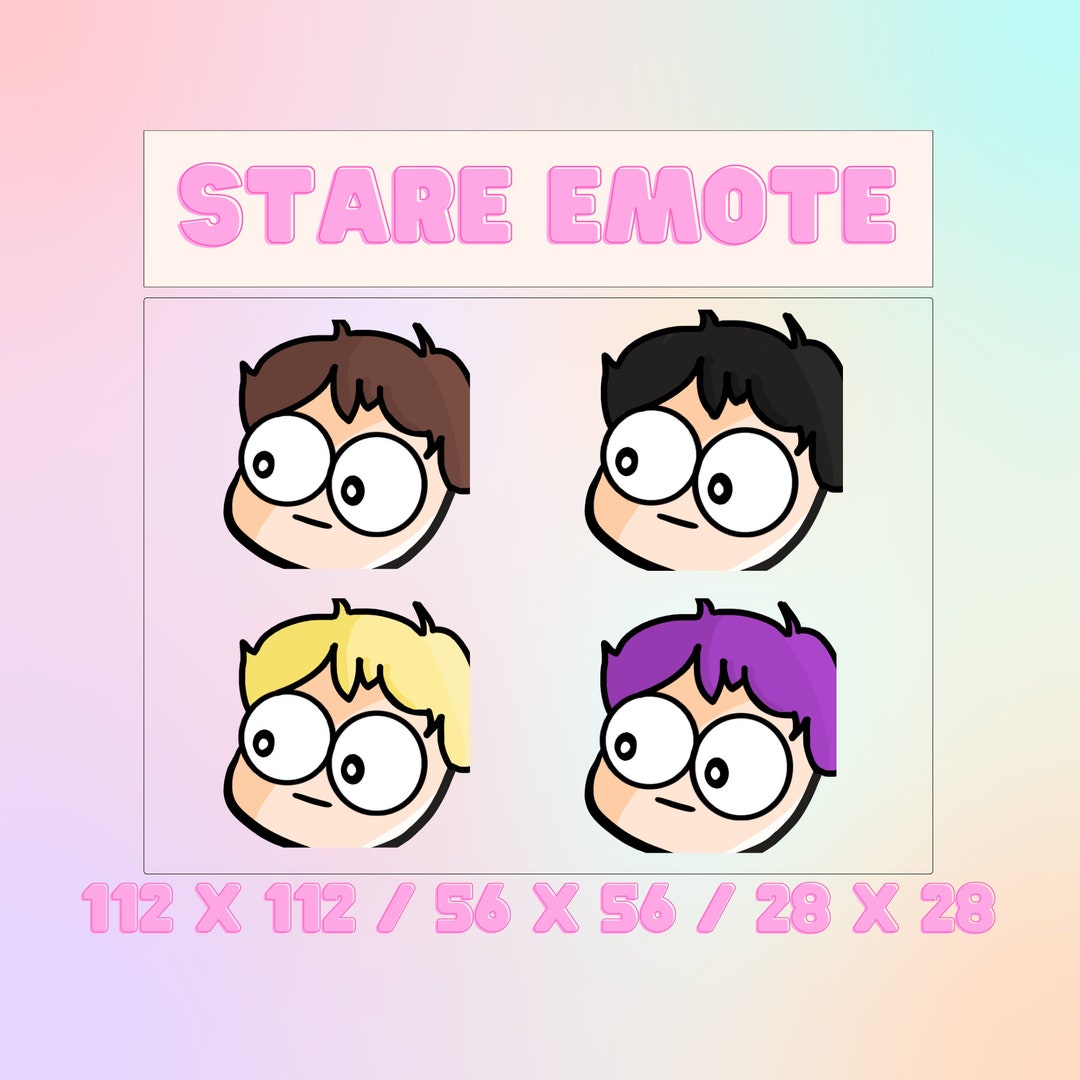 Stare Emote Twitch Discord Cute Funny Emote Emotes for - Etsy