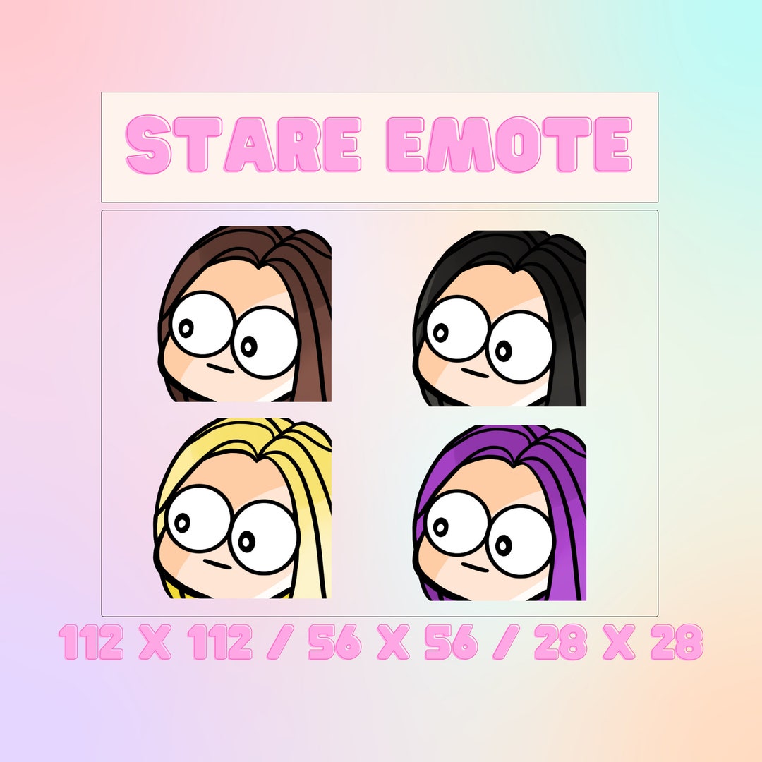 Stare Emote Twitch Discord Cute Funny Emote Emotes for - Etsy