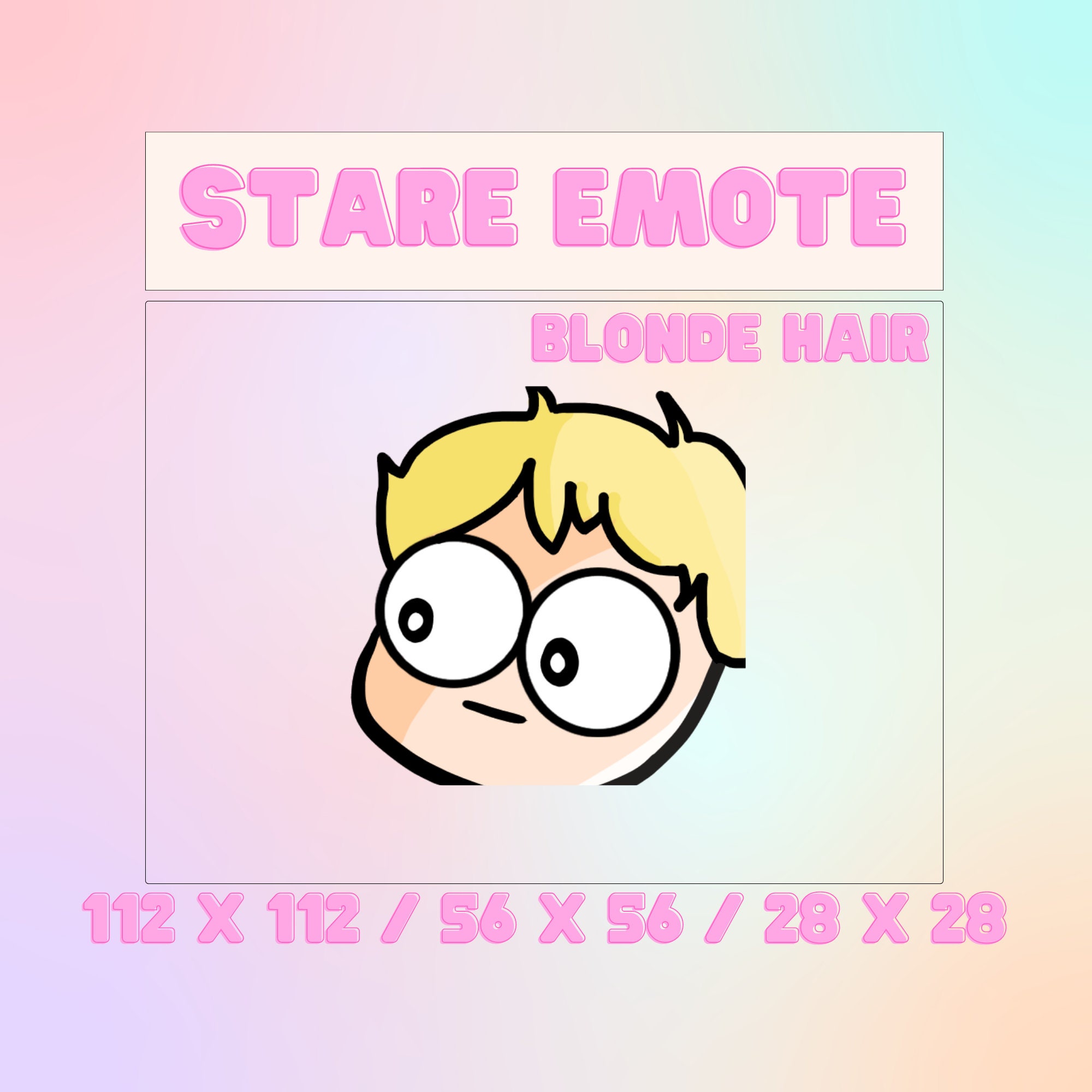 Stare Emote Twitch Discord Cute Funny Emote Emotes for - Etsy