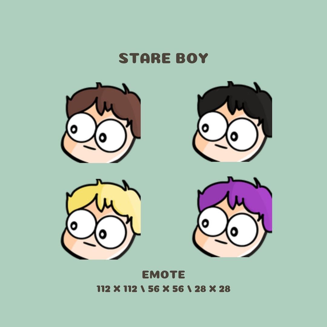 Stare Emote Twitch, Discord | Cute Funny Emote | Emotes for Streamers ...