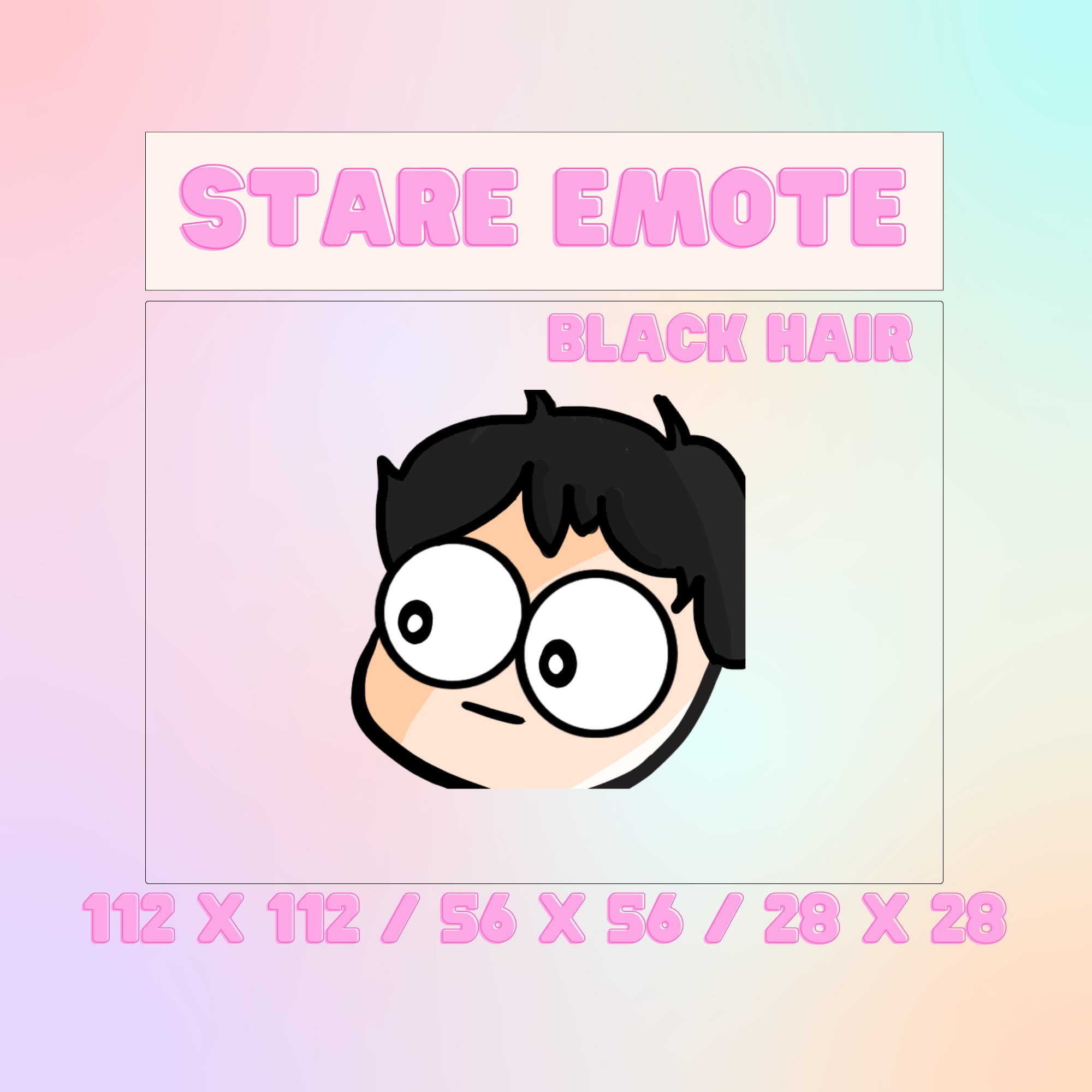 Stare Emote Twitch Discord Cute Funny Emote Emotes for - Etsy