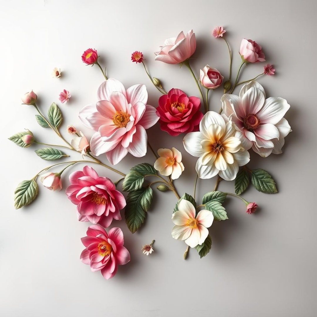 Wall Art , Wall Art Flowers, Flowers, Flowers Colored, Wall Art Ai ...