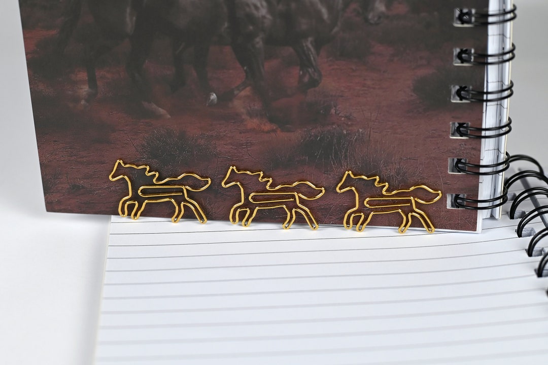 Galloping Horse Paper Clips, Gold Stainless Steel Wire, Pack of 10 - Etsy