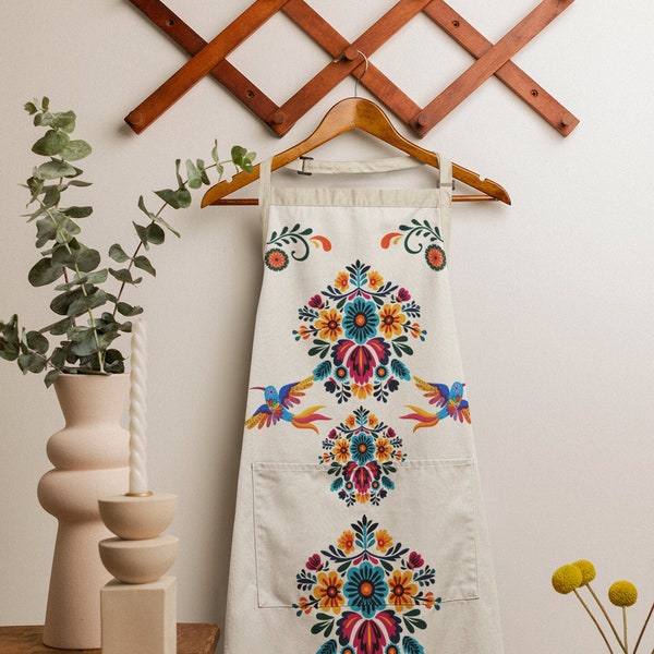 Mexican Embroidered Apron - Etsy