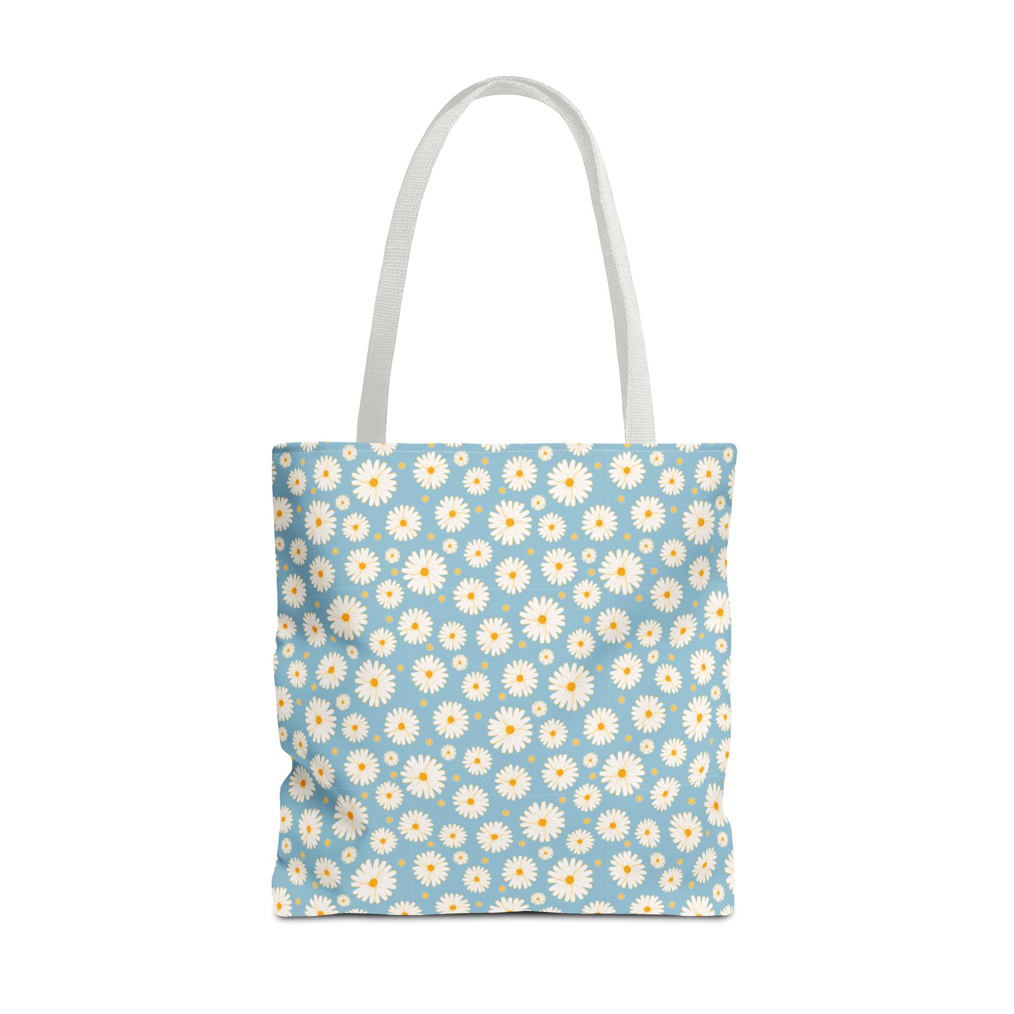 Daisy Floral Tote Bag, White, Blue - Etsy