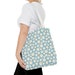 Daisy Floral Tote Bag, White, Blue - Etsy