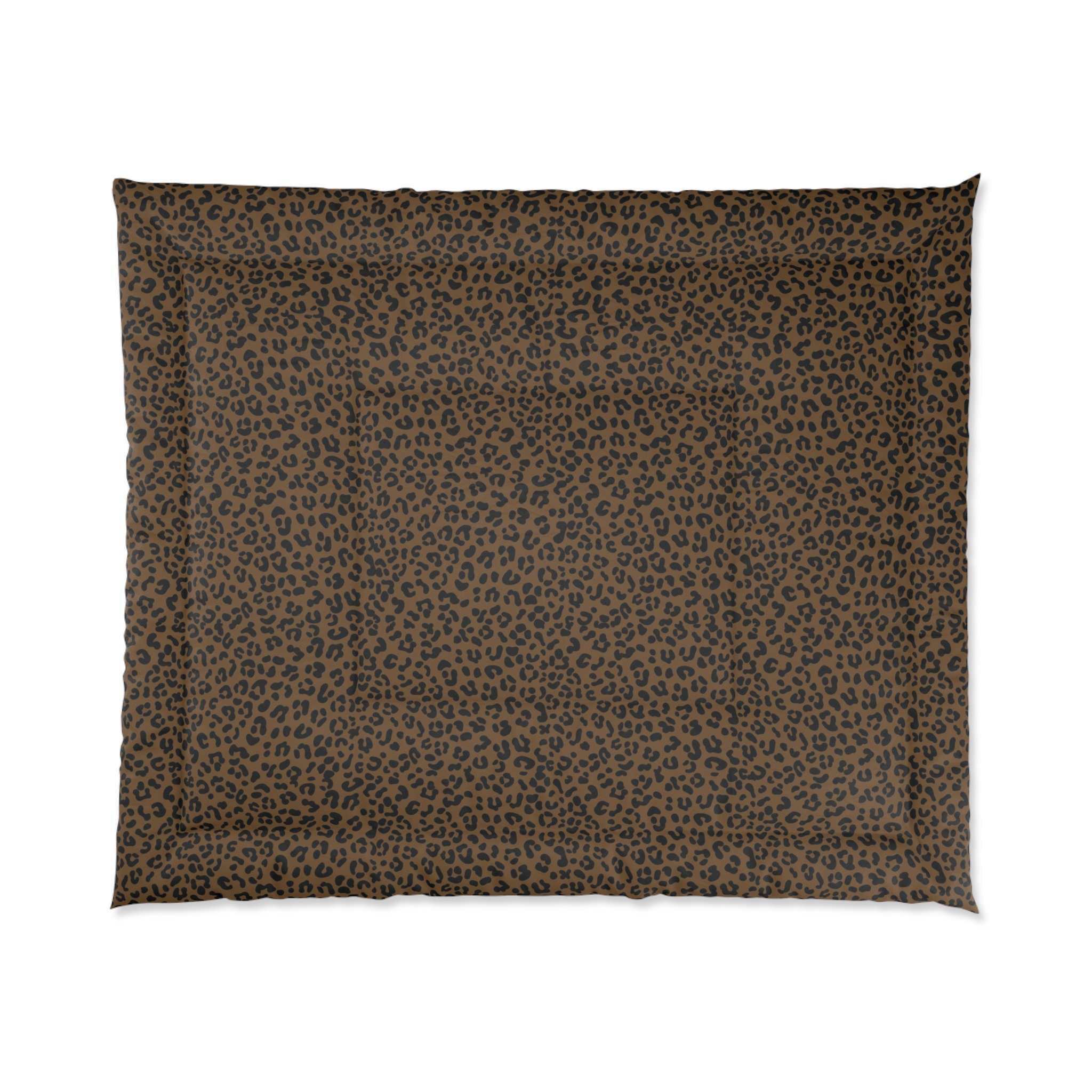 Cheetah Comforter, Animal Print, Black and Brown Bedding - Etsy