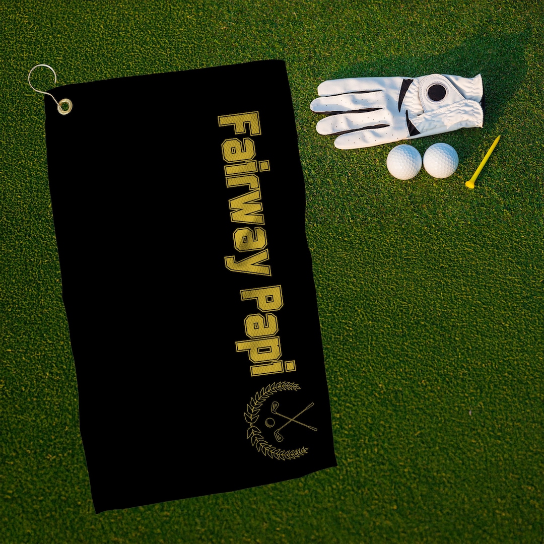 Black Golf Towel: 'fairway Papi' Tournament Design - Etsy