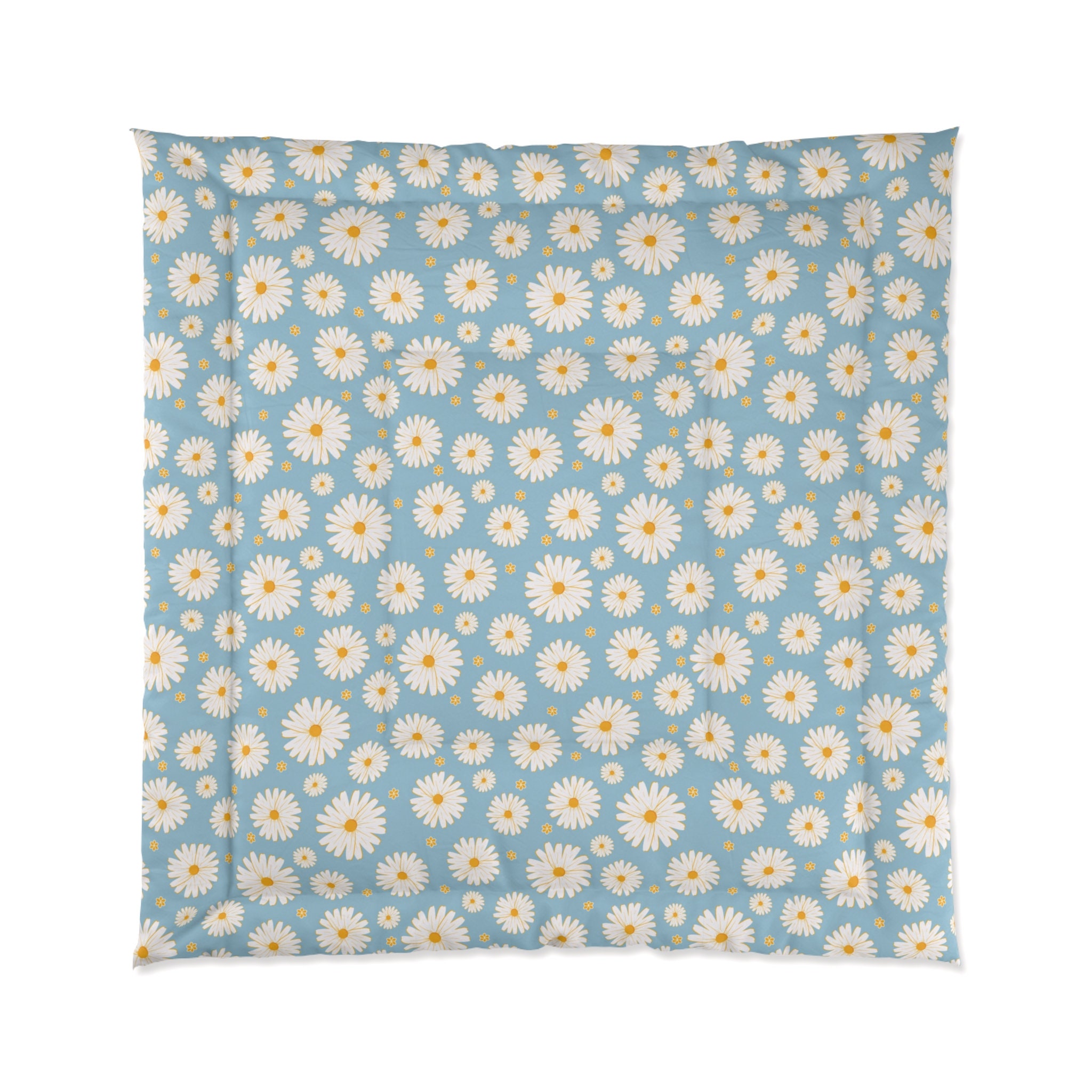 Comforter, Daisy, Light Blue, Floral Bedding - Etsy