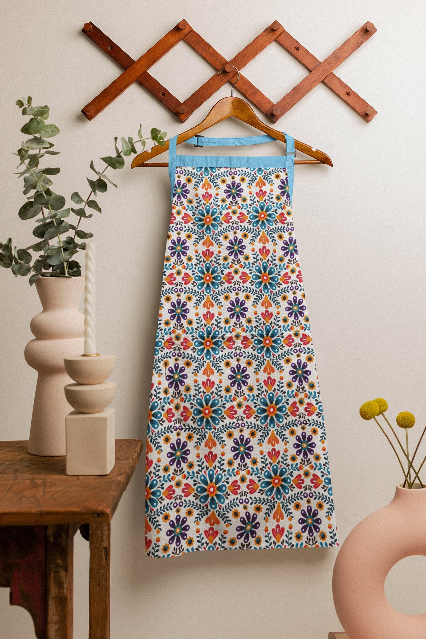 Apron, Mexican Tile Inspired - Etsy