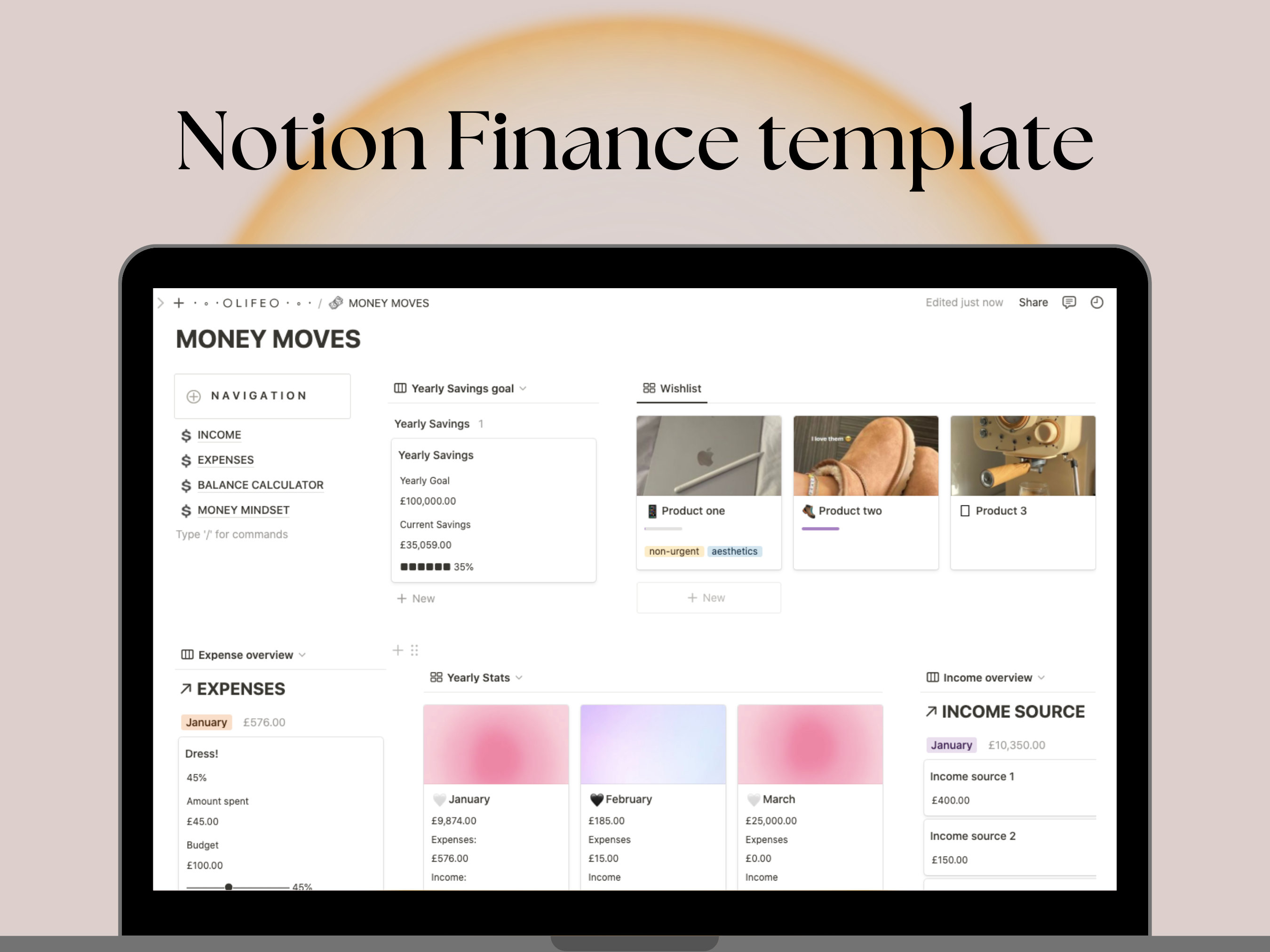 Finance Notion Template , Notion Finance Tracker, Budget Planner ...