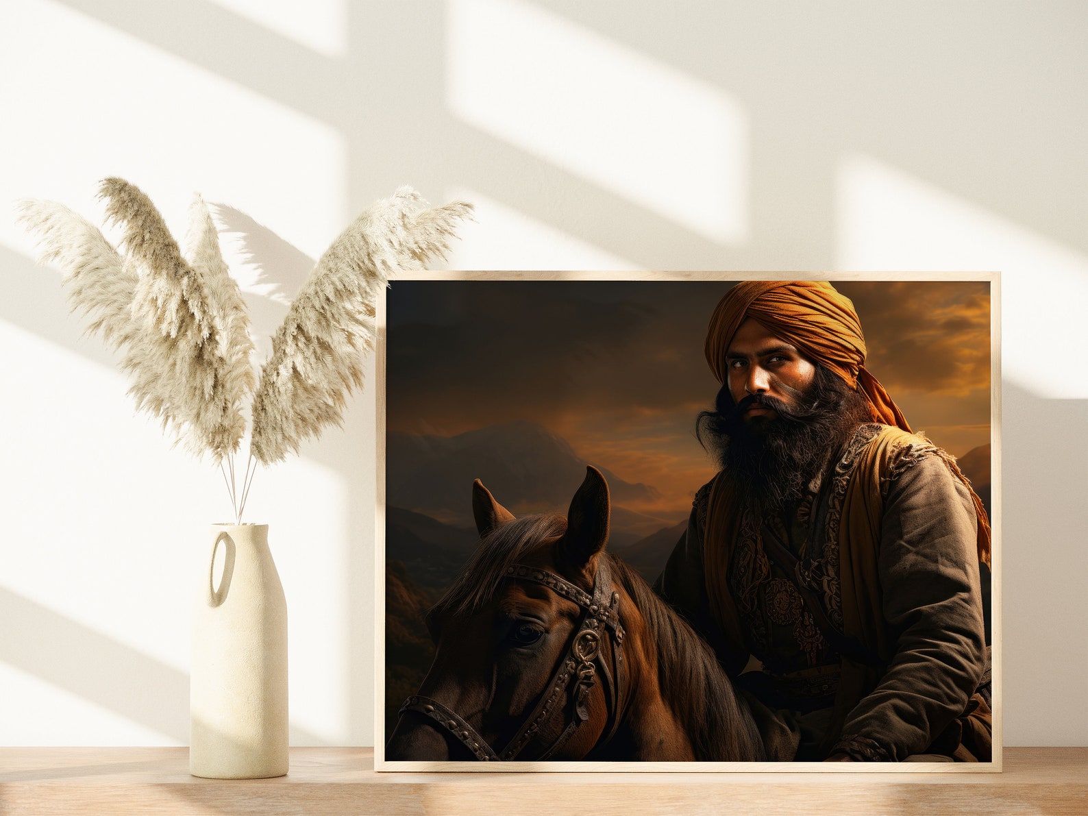 Mounted Legend: Tales of Sikh Courage - Sikh Art Digital Wall Art ...