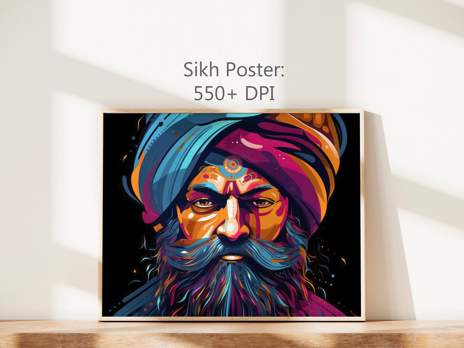Muted Motion 550+ DPI Poster | Religious Art | Sikh Art | Sikh Gifts ...