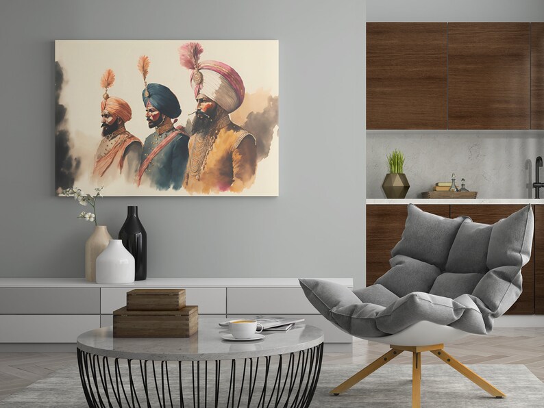 Three Wise Men: Sikh Brothers in Unity Sikh Art Digital - Etsy