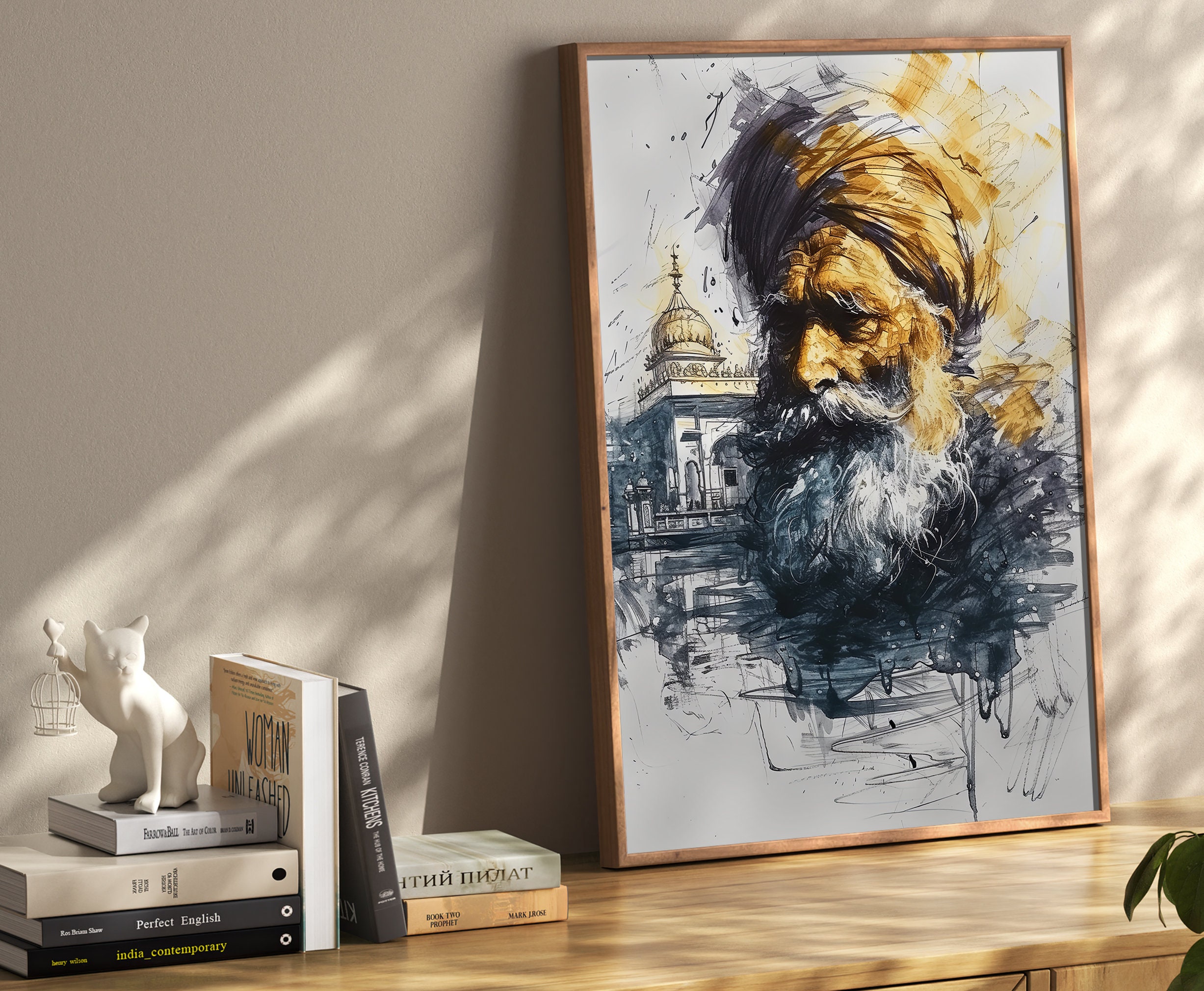 Abstract Sikh Sketch Illustration Sikh Poster | Sikh Wall Art | Sikh ...