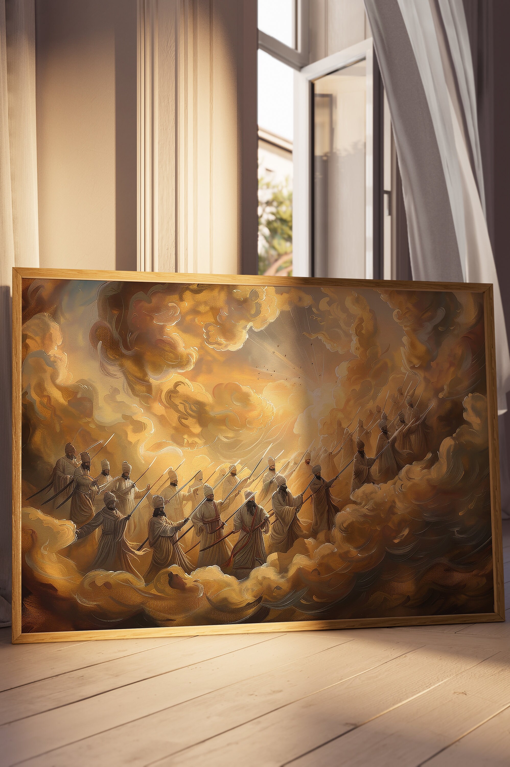 The Khalsa Panth's Creation Sikh Oil Painting Poster Print Wall Decor ...